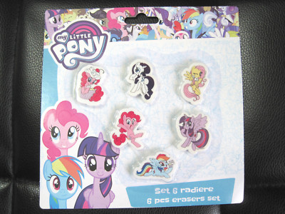 MY LITTLE PONY ERASERS STATIONERY SET Girls Gift PINKIE PIE DASH ...