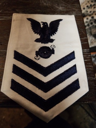 Vintage White Boiler Tech Navy Rate Sleeve Patch | eBay
