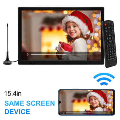 15.4" 12V TV Freeview Portable Caravan Motorhome Travel HDMI Digital ...