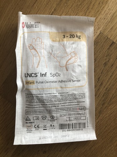 Masimo LNCS Infant SP02 Pulse Oximeter Adhesive Sensors 3/20kg Ref 2328 ...
