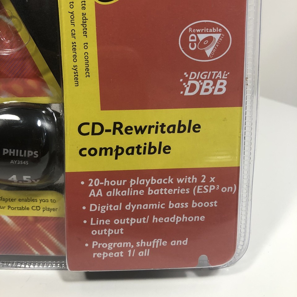 Philips AZ9103 Personal CD Player + car kit-New-never opened | eBay