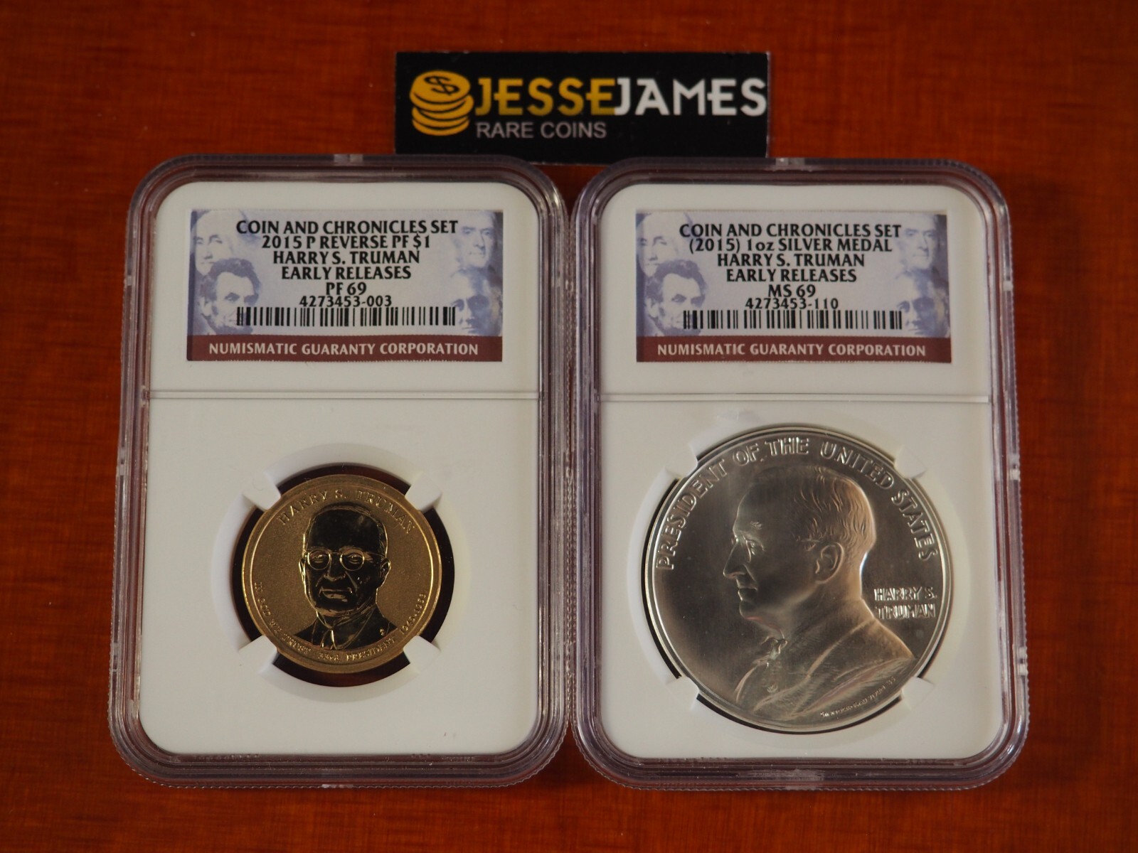 2015 P REVERSE PROOF HARRY S. TRUMAN DOLLAR NGC PF69 MS69 COIN ...