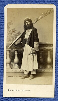 CDV. CONSTANTINOPLE. MARCHAND D'ETUI DE PIPE tchoubouk. ABD. FRS. C ...