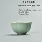 tea cup ruyao craft ceramic porcelain cup of tea chinese kung fu tea ...