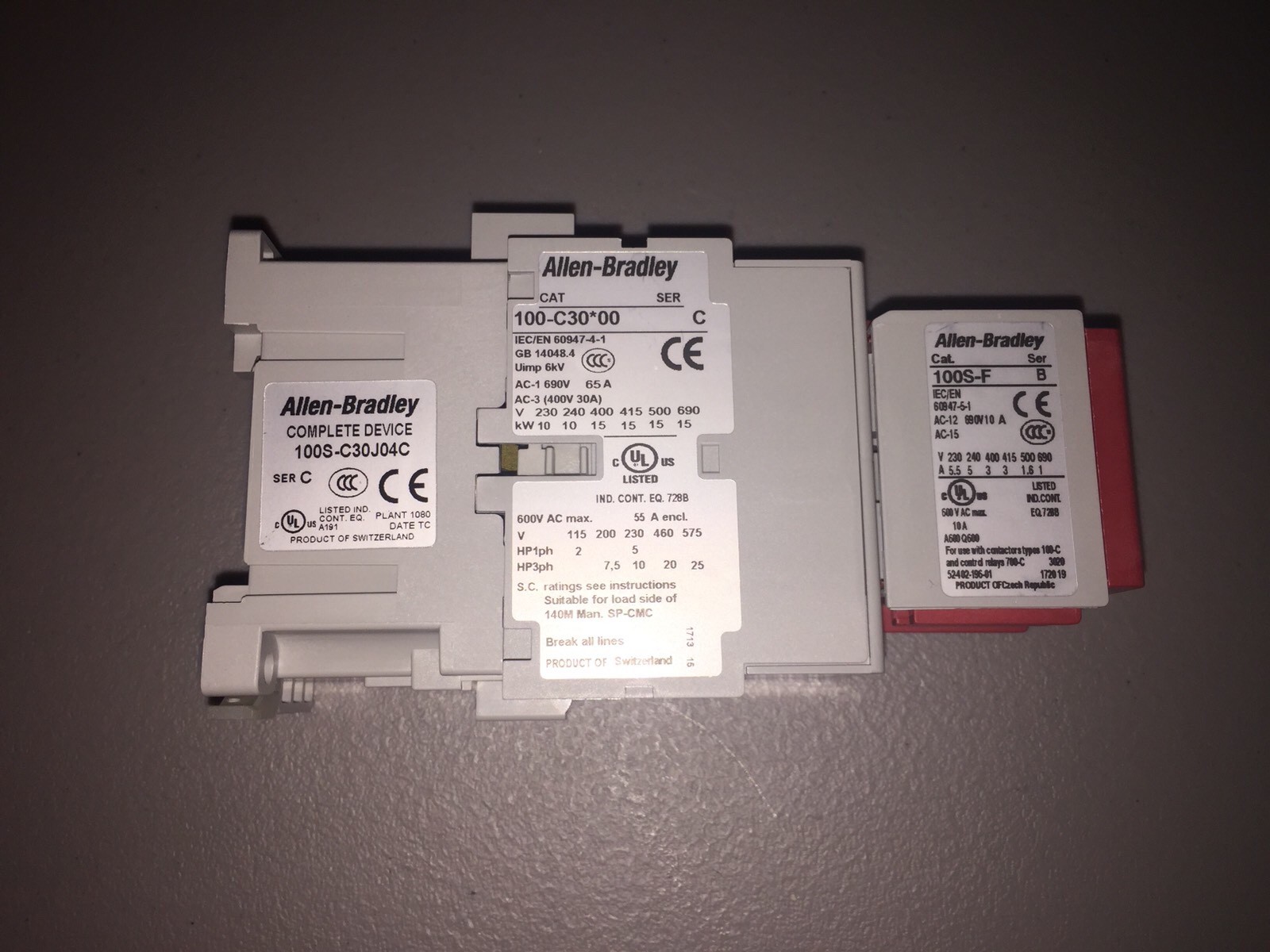 *NEW* ALLEN BRADLEY GUARDMASTER SAFETY CONTACTOR 100S-C30J04C (30 AMP ...