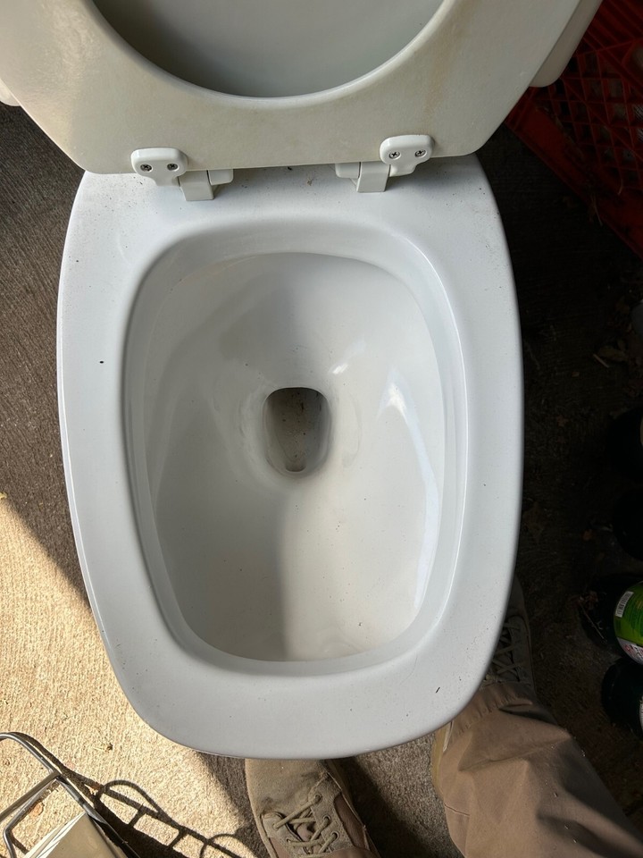 Vintage Eljer Corner Toilet - WHITE - Complete w/Bowl & Tank & Lid NO ...