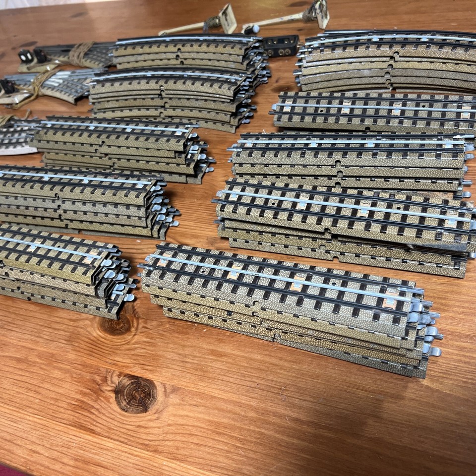 Vintage Marklin HO Scale Lot of 95 Metal Bed Tracks and Switches ...