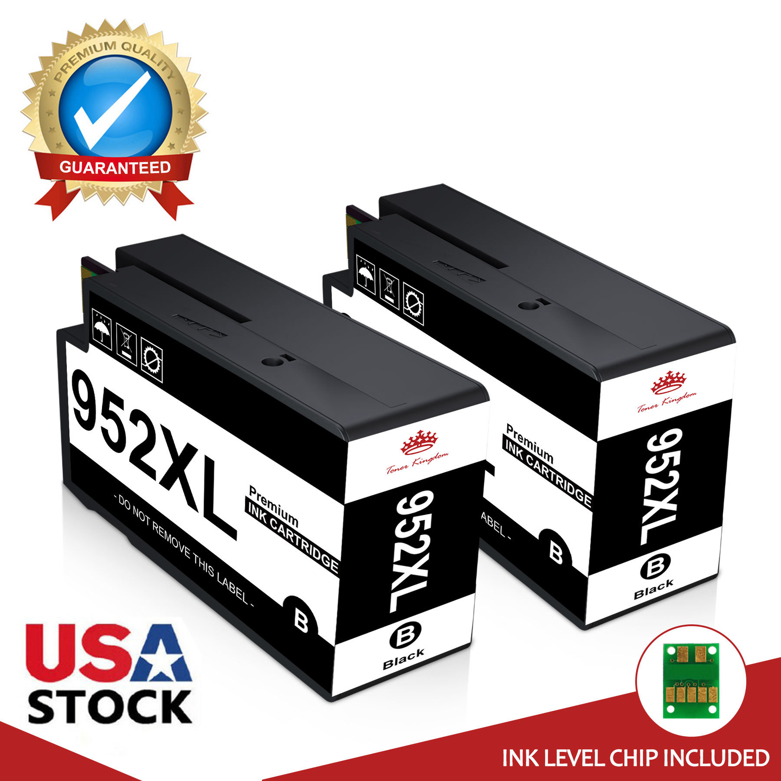 2PACK 952XL Black Ink for HP Officejet Pro 7740 8210 8216 8218 8710 ...