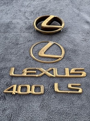 🚗Lexus LS400 OEM Gold Emblems Badges Set | eBay