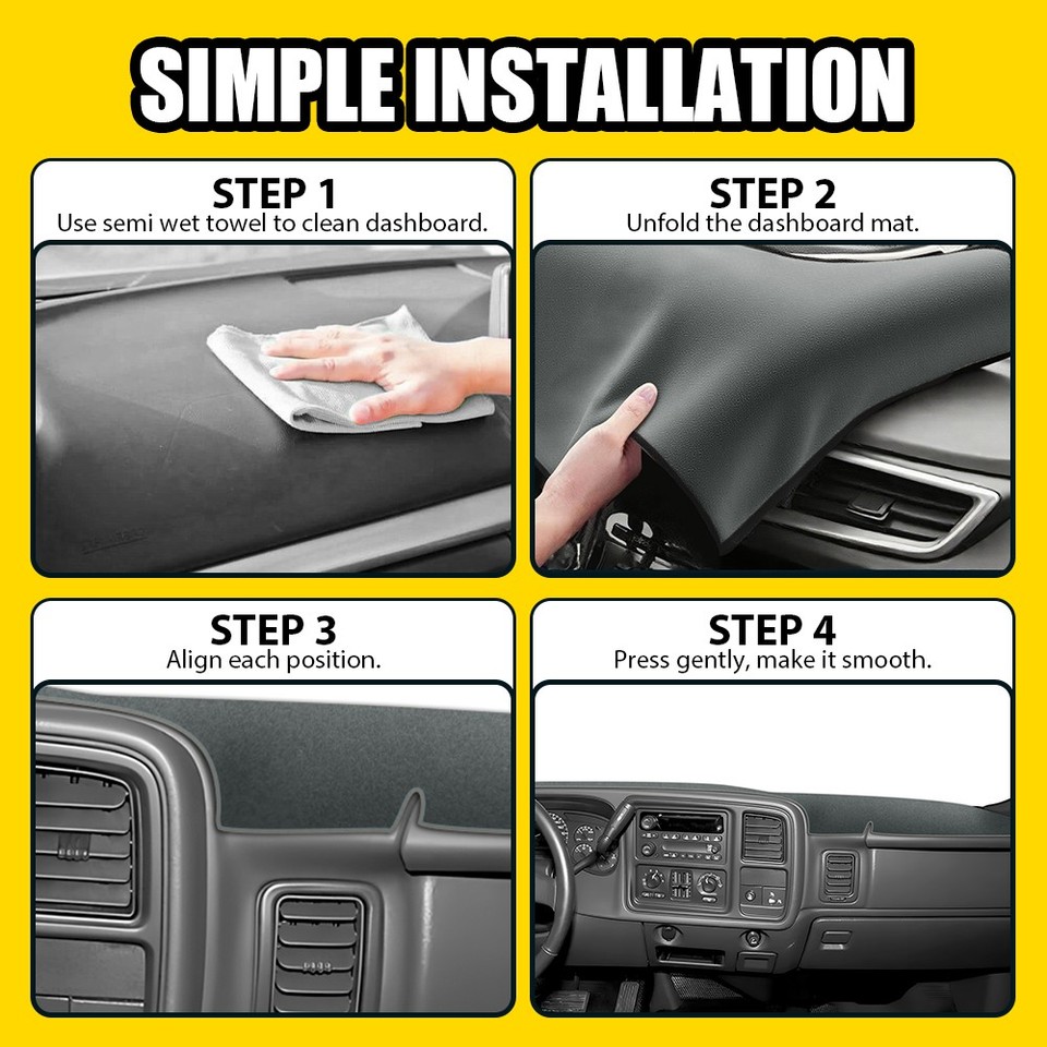 For 99-06 Chevrolet Silverado 1500 2500 Dashboard Dash Mat Cover Pad ...