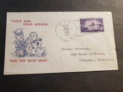 Destroyer USS MAURY DD-401 Naval Cover 1941 PATRIOTIC Cachet | eBay