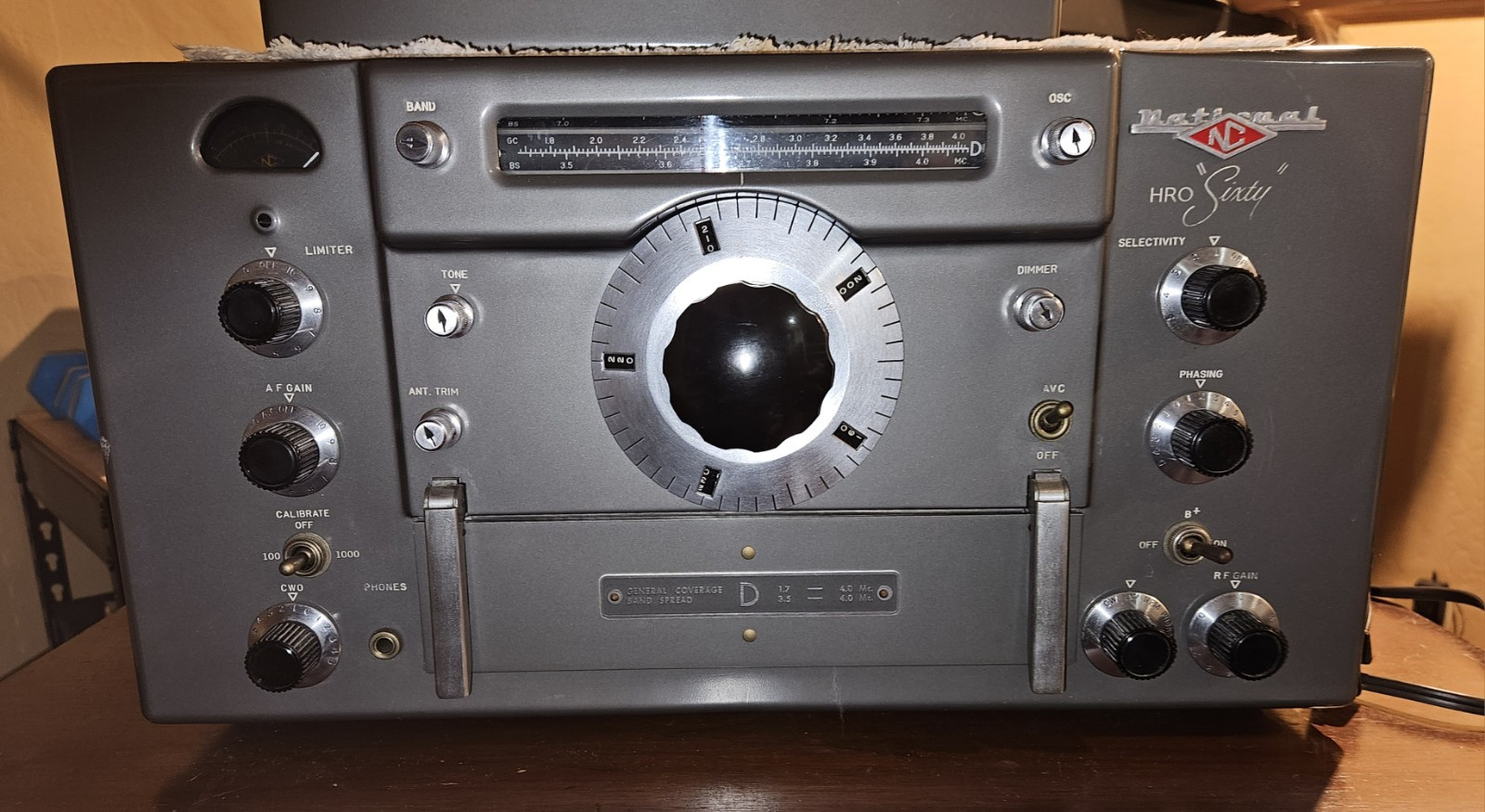 National HRO-60T HRO-SIXTY HRO-60 Shortwave radio RECEIVER WITH Xtal ...