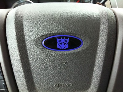 TRANSFORMERS DECEPTICON Ford Steering Wheel Oval Emblem Decal Overlay ...