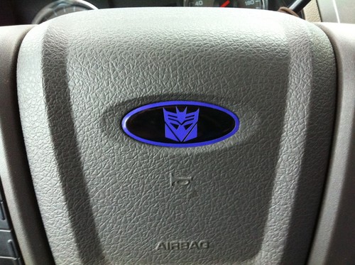 TRANSFORMERS DECEPTICON Ford Steering Wheel Oval Emblem Decal Overlay ...