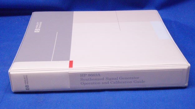 HP 8663A Signal Generator Operation & Calibration Guide | eBay