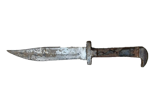 Original Antique Iron Hand forged Rare Unique Shape Dagger Knife , Horn ...