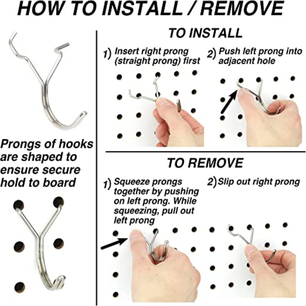 Panel Goods Shelf Pegboard Hooks Storage Racks Retail Shop Peg Display ...