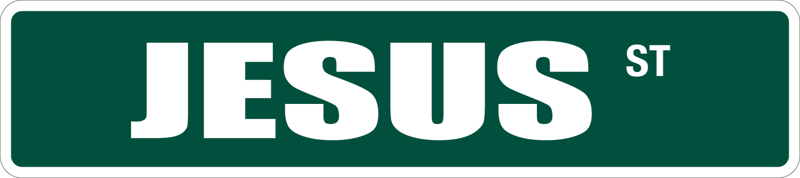 *Aluminum* Jesus 4" x 18" Metal Novelty Street Sign SS 1975 | eBay