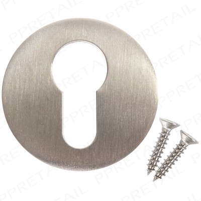 50mm STAINLESS STEEL ESCUTCHEON Key Hole Lock Cover Euro Profile EASY ...