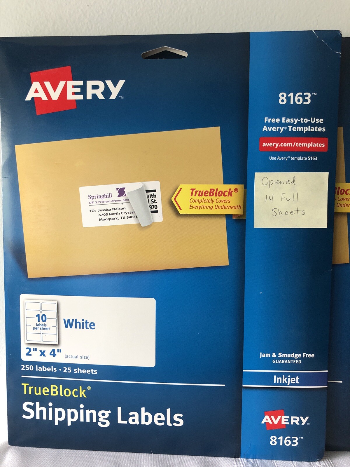 AVERY Address/Shipping Labels Lot of 3 #5263 #8163 #18160 | eBay