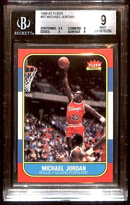1986-87 Fleer Rookie RC Michael Jordan #57 BGS 9 R6220J | eBay