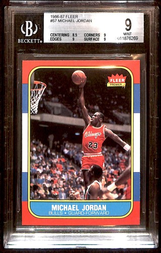 1986-87 Fleer Rookie RC Michael Jordan #57 BGS 9 R6220J | eBay