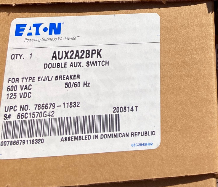 Eaton AUX2A2BPK Double Auxiliary Switch for sale online | eBay