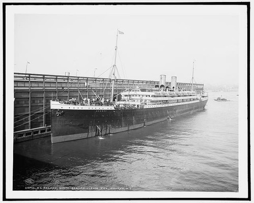 SS Bremen,North German Lloyd Pier,steamships,boats,Hoboken,New Jersey ...