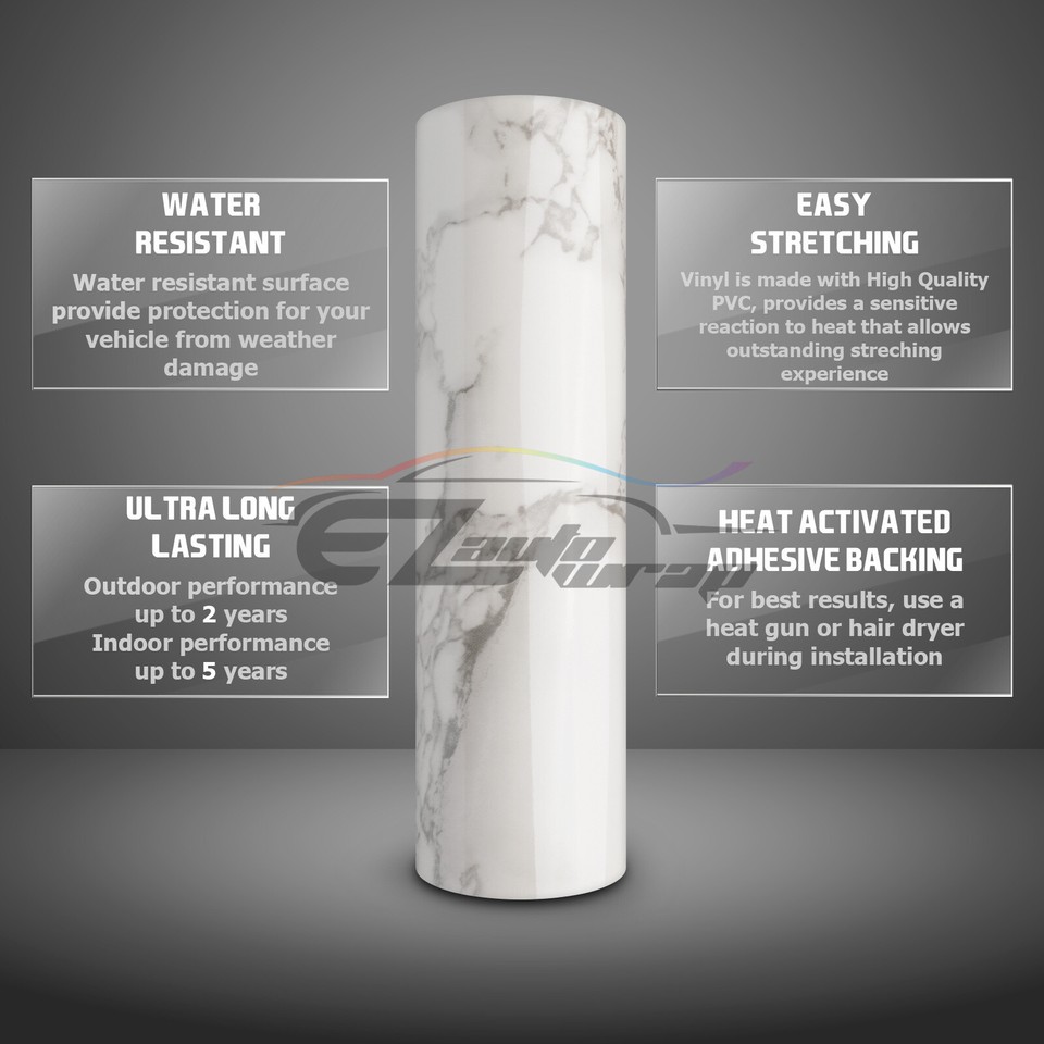 Gloss / Matte Marble Granite Effect Vinyl Wrap Self Adhesive Counter ...