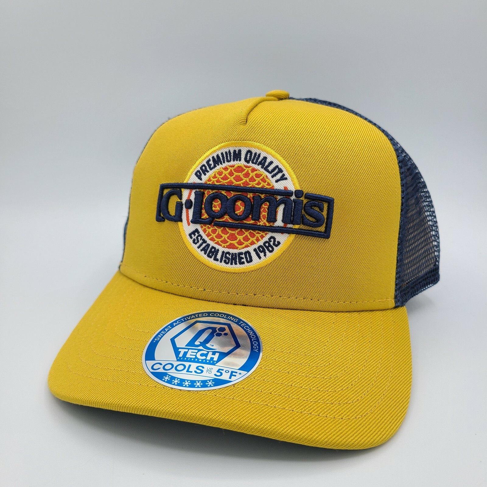 G.Loomis Premium Fishing Cap Snapback Mustard Yellow Dark Blue Mesh ...