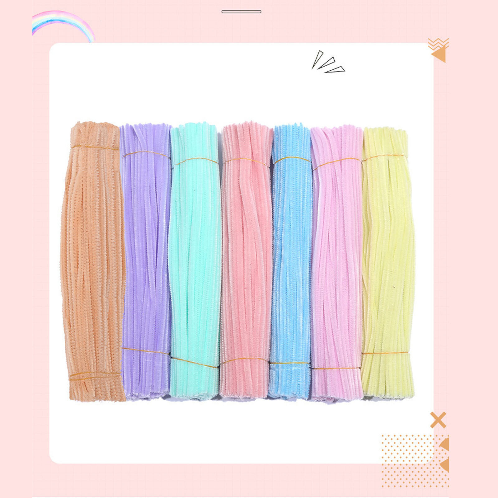 1000Pcs Pipe Cleaners Assorted Colors Soft Polyester Multi Purpose ...