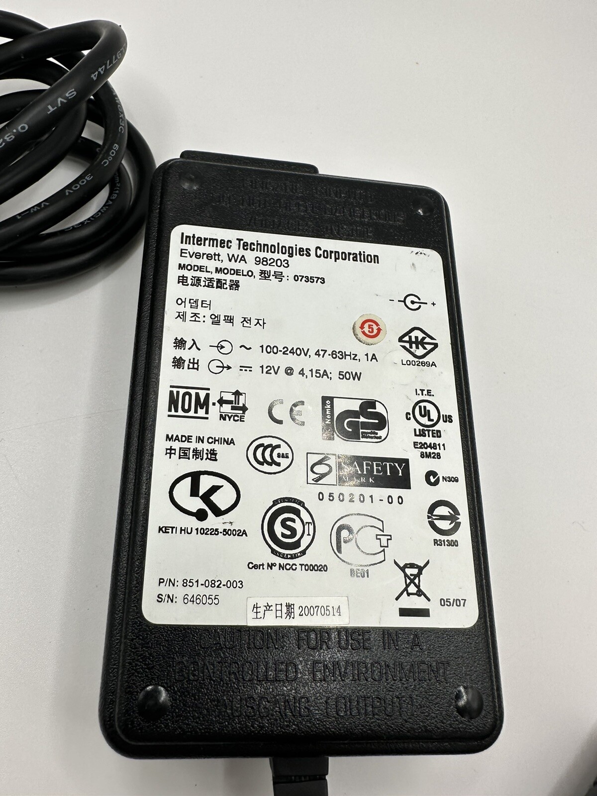 Genuine Intermec AC1 Battery Charger Charging Station Power Adapter ...