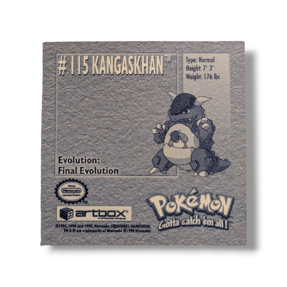 Pokemon Vintage Artbox Collectible Sticker (XX122): #115 Kangaskhan | eBay