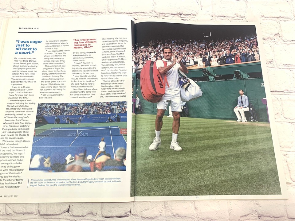 Tennis Magazine Sept/Oct 2021 Djokovic Cover Brooksby Mardy Fish ...