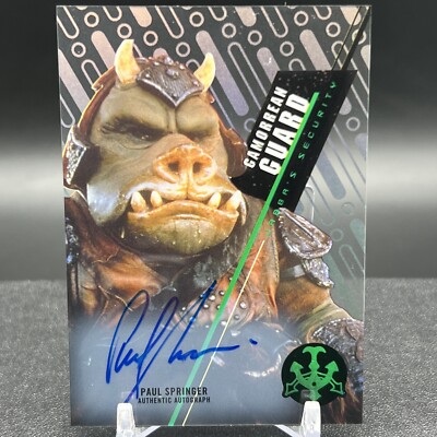 Gamorrean Guard SW-10 Auto Paul Springer 2016 High Tek Topps Star Wars ...