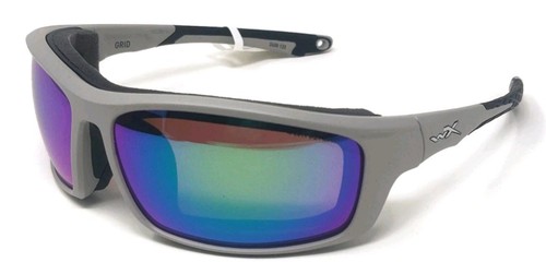 Wiley X Grid Captivate Sunglasses - Matte Gray/Polarized Green Mirror ...