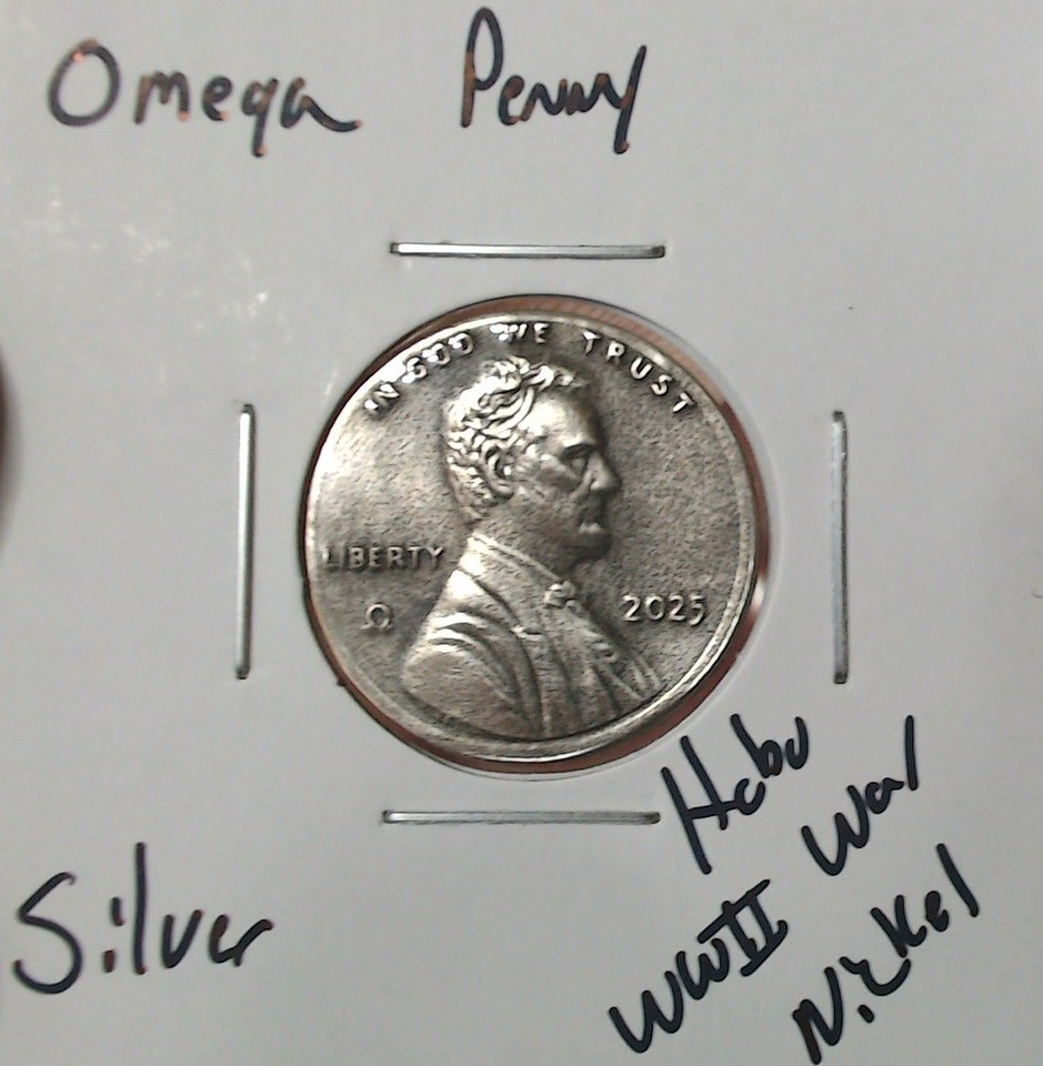 HOBO Omega Lincoln Cent Penny Made A From REAL WWII Silver Nickel ...