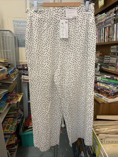 Papaya Wide Leg Cropped Trousers With Pockets Size 12 BNWT RRP £12.50 polka dot | eBay UK