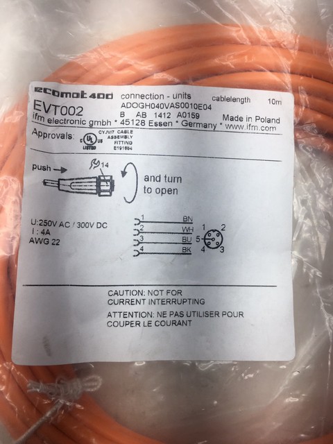 ifm EVT002 CORDSET 5 Pin Receptacle Female for sale online | eBay