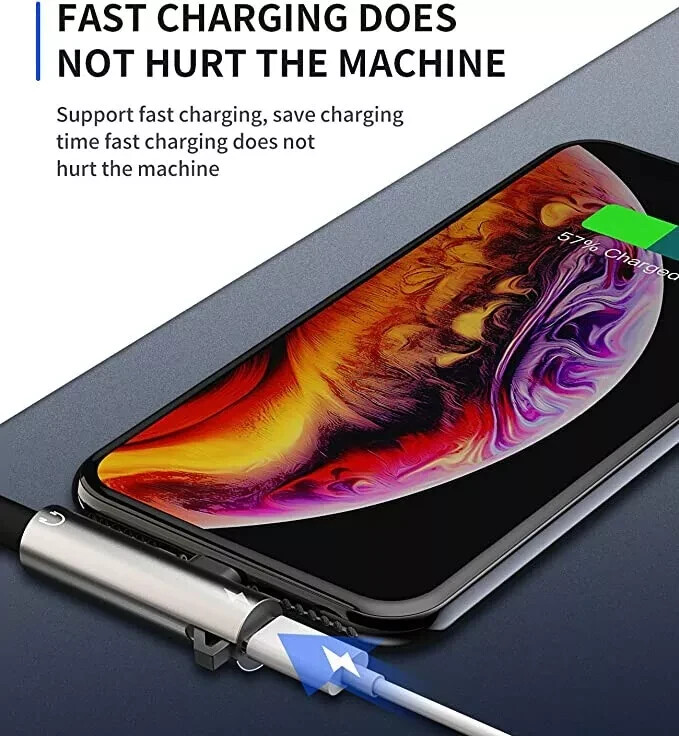 For iPhone 3.5mm Headphone Jack to Apple 8 Pin Charging Adapter Audio ...