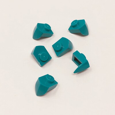 15070 LEGO Parts Plate Modified 1x1 w/ Tooth Vertical DARK TURQUOISE (6 ...