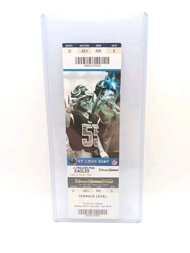 Jason Kelce NFL Debut Ticket Full Stub Philadelphia Eagles vs Rams 9/11 ...