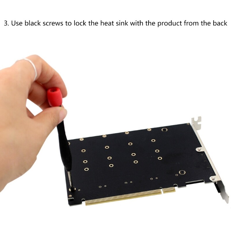PCIE Splitter Card Compatible Heat Sink for NVME MKEY SSD Array ...