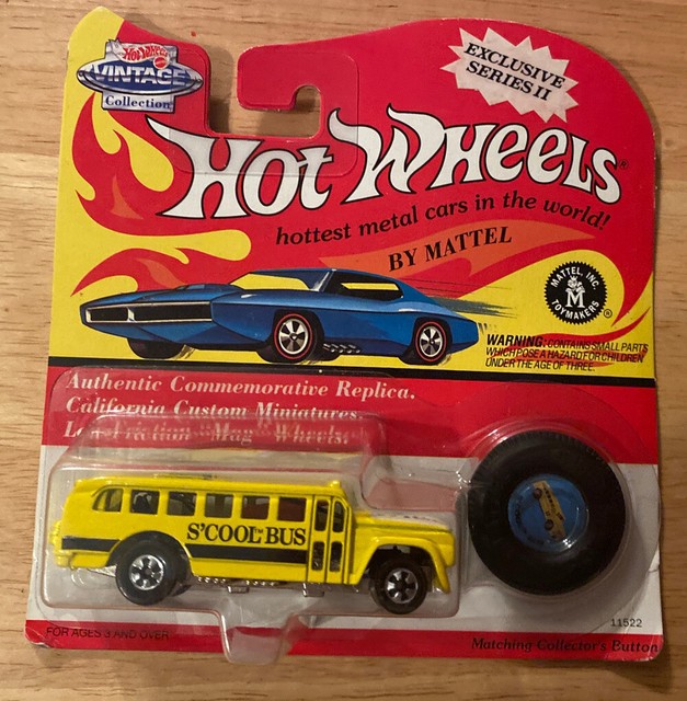 Hot Wheels Vintage Collection S'cool Bus on Card 11522 for sale online ...