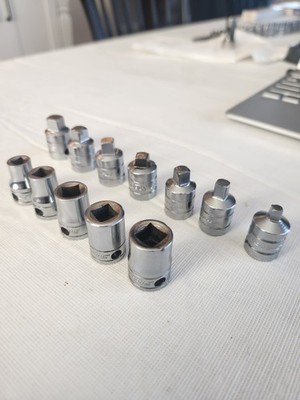 12 pc SNAP ON 3/8" Dr. Internal-External Pipe Plug Socket Set 3/16-3/8 ...