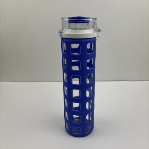 Ello Syndicate Glass Water Bottle with One-Touch Flip Lid 20 oz Purple ...