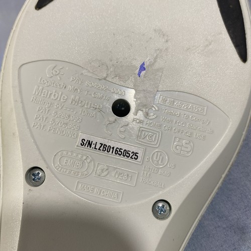 Vintage Logitech Trackball Marble Mouse T-CM14 Computer 804292-0000 | eBay