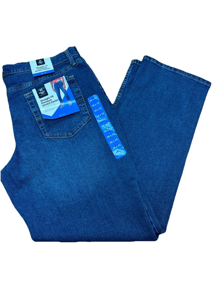 Member's Mark Men's Straight Fit Premium Stretch Denim Jeans Size 38X32 ...