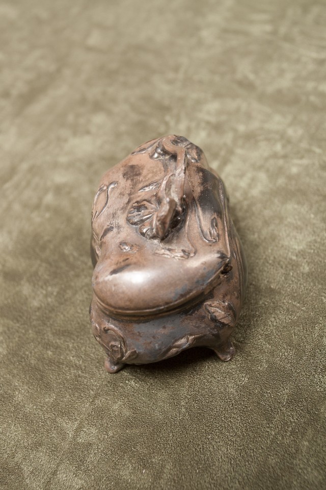 Small Metal Cache' Jewelry Trinket Box (O3L) Flower & Vines Japan ...