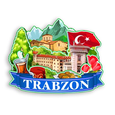 Trabzon Turkey Refrigerator magnet 3D travel souvenirs wood craft gifts ...